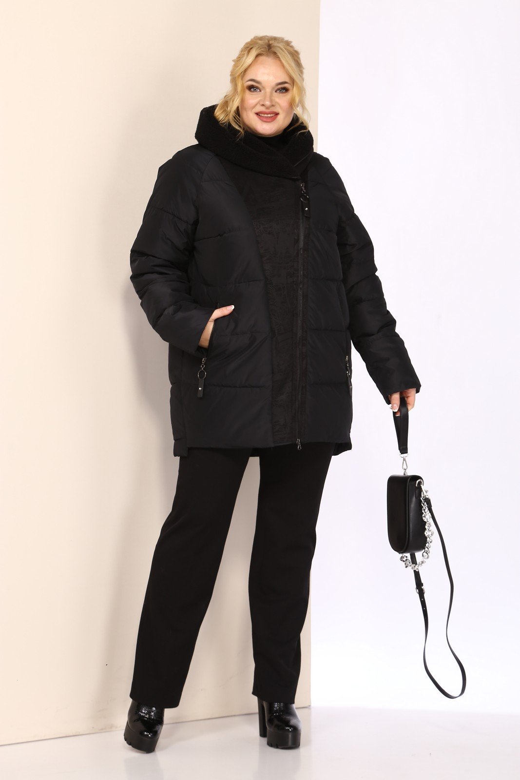 Куртка 2088 черный-1 Shetti купить в интернет магазине Велесмода